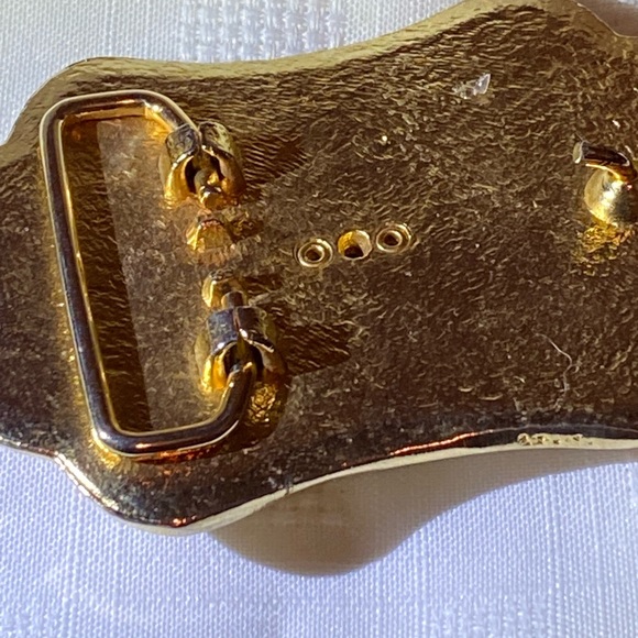 Accessories | Vintage Western Gray Faux Stone Golden Metal Cowboy Ranch ...